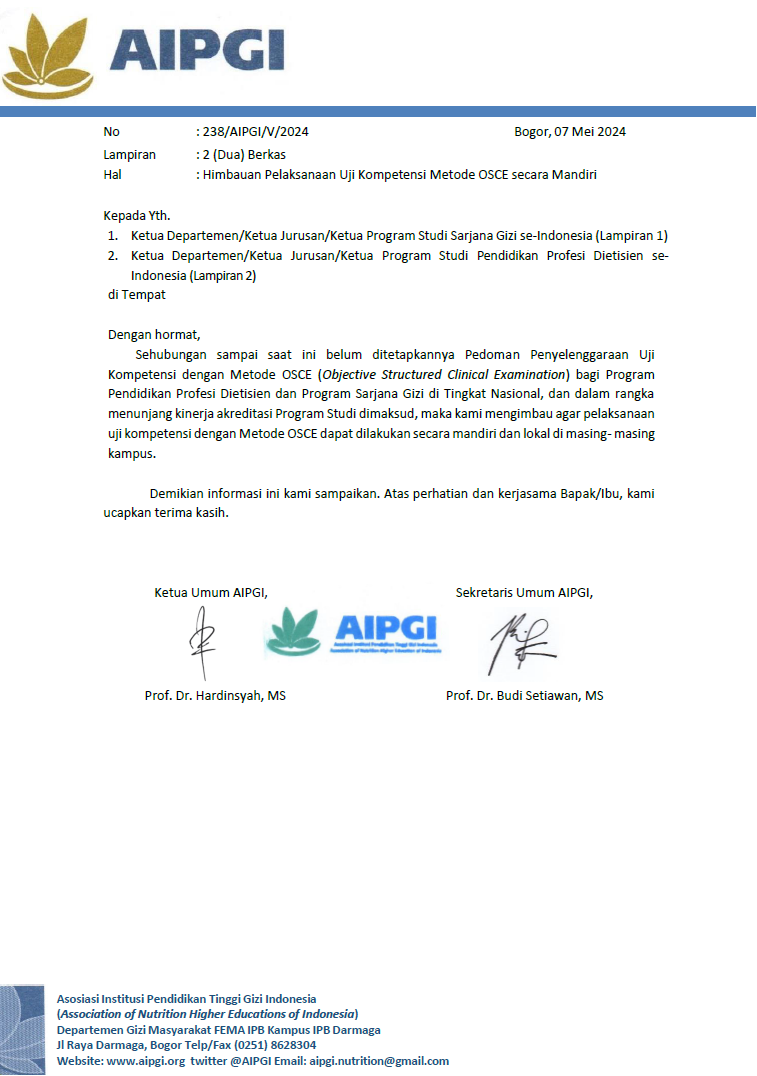 HIMBAGUAN UJIKOM- OSCE - Program Studi Gizi